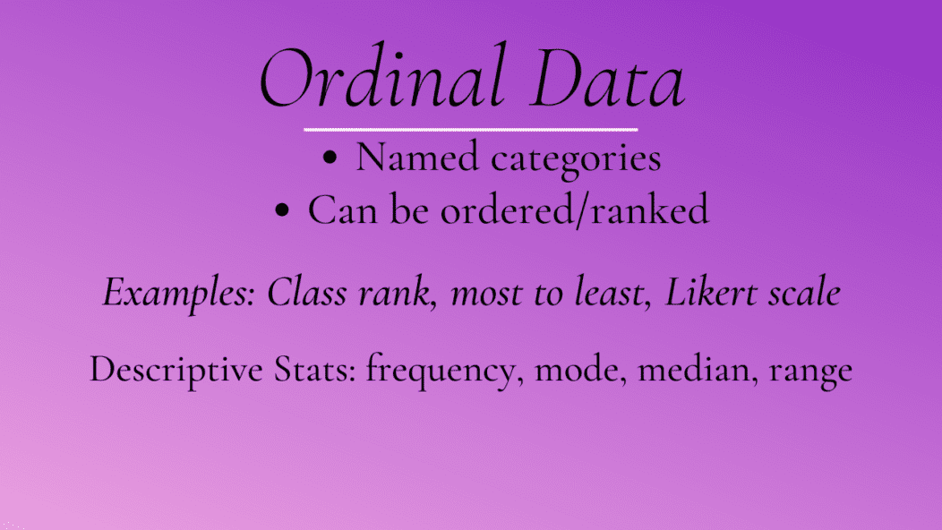 Scales of Measurement or Types of Data | Psych Exam Review